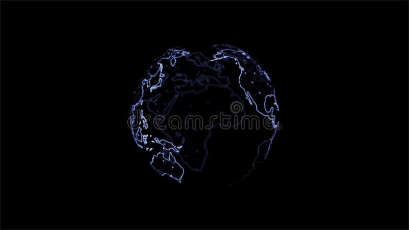 Digital Globe Animation. 3d Rendering. Seamless Loop. Stock Video ...