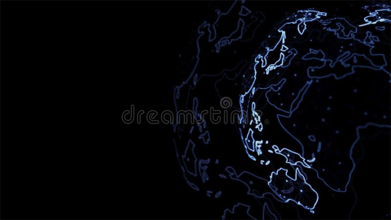Earth Animation Turning Day into Night. Seamless Loop. Stock Video ...