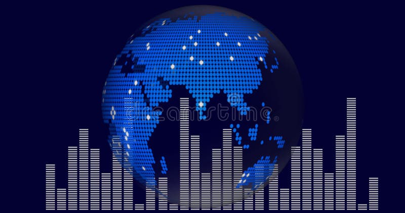 Digital Globe with Bar Graph Animation Representing Global Data Analytics Stock Video - Video of ...