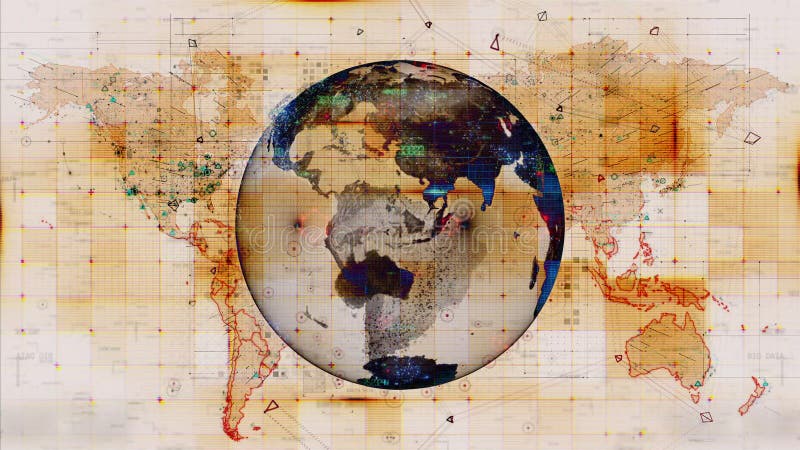 Digital Globe with Binary Code and World Map Animation Stock Video ... Digital Globe with Binary Code and World Map Animation Stock Video ...