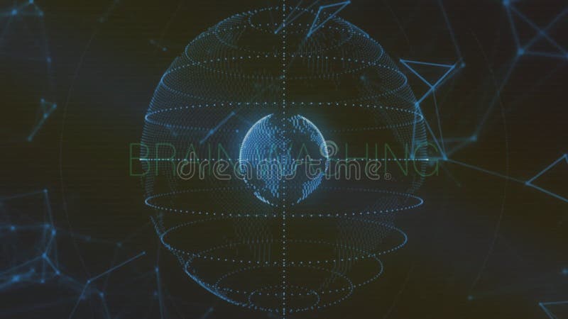 Digital Globe with Brainwashing Text Surrounded by Network Connections ...