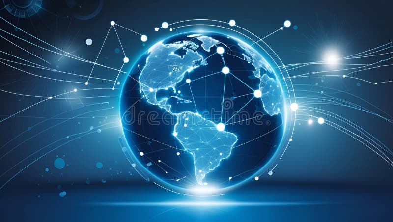Digital Globe, Digital Planet Earth and Global Network, Concept for ...