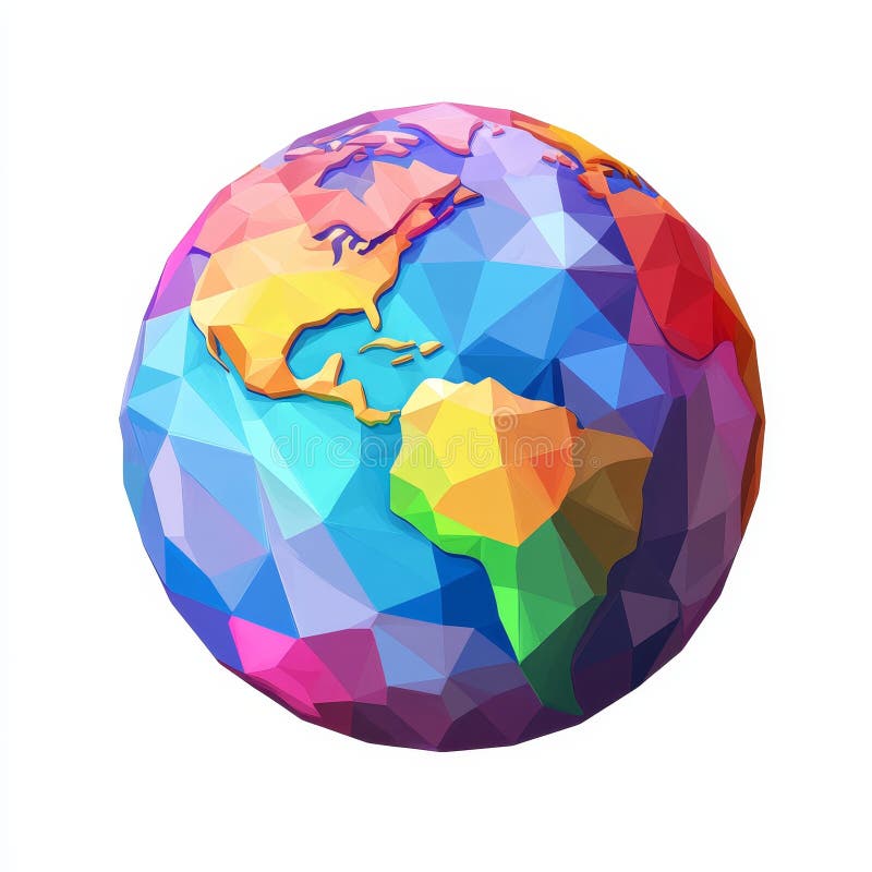 A Digital Globe of the Earth is Created Using Polygon Technology ...
