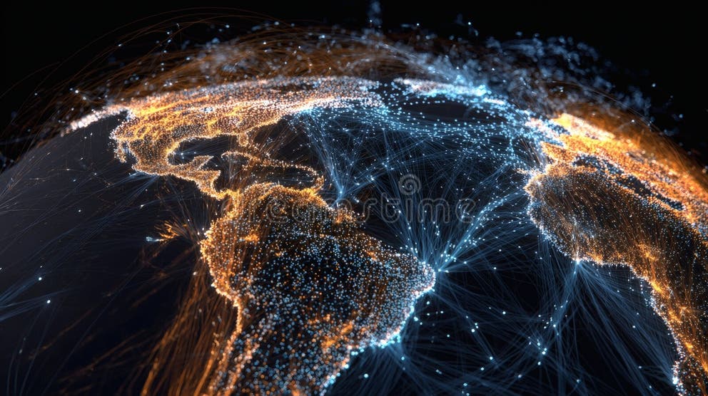 Digital Globe Earth Network Stock Illustrations – 88,823 Digital Globe ...