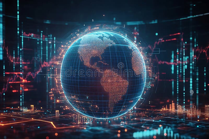 Digital Globe - Global Connectivity and Data Visualization Stock ...