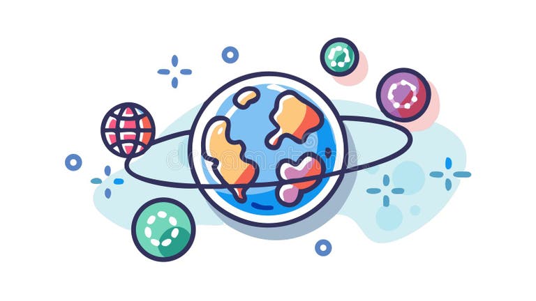 Digital Globe, Global Data, Networked World, Vector Design Generative ...