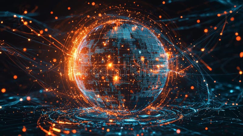 Digital Globe stock illustration. Illustration of design - 335079460