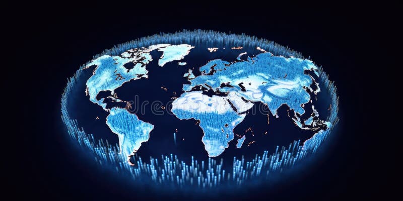 Digital Globe with Glowing Network Lines and Nodes. Communication ... Digital Globe with Glowing Network Lines and Nodes. Communication ...