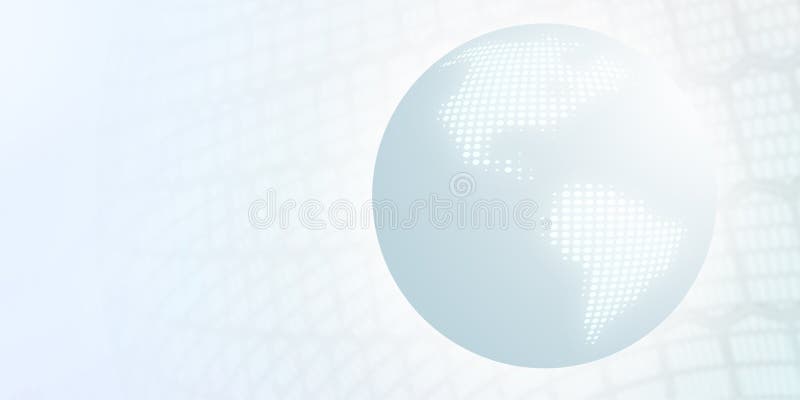 Digital Globe on Light Background Stock Illustration - Illustration of ...