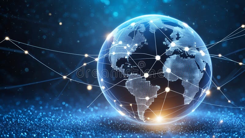 Digital Globe, Digital Planet Earth and Global Network, Concept for ...