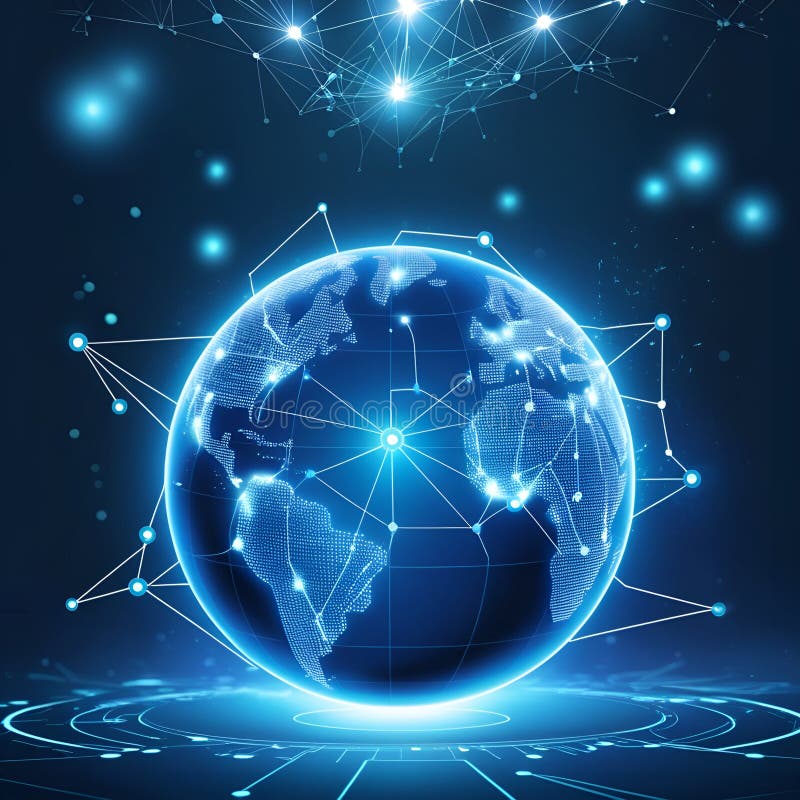 Digital Globe, Digital Planet Earth and Global Network, Concept for ...