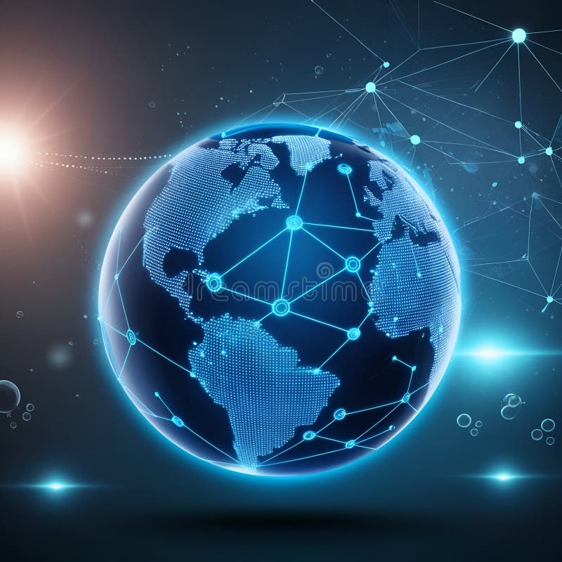 Digital Globe, Digital Planet Earth and Global Network, Concept for ...