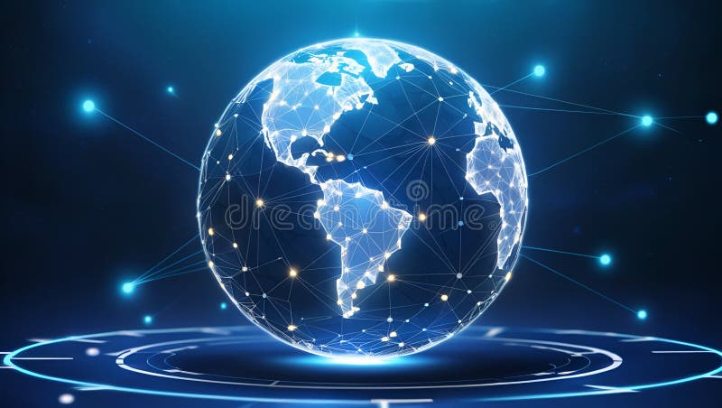 Digital Globe, Digital Planet Earth and Global Network, Concept for ...
