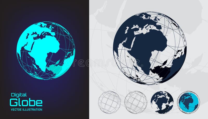 Digital Globe Vector Illustration Stock Vector - Illustration of ... Digital Globe Vector Illustration Stock Vector - Illustration of ...