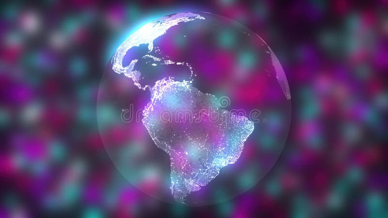 Digital glow Earth stock illustration. Illustration of city - 276529483