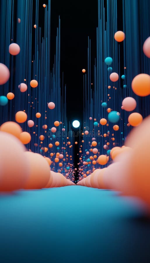 Digital Glowing Path with Spheres, a Futuristic Vector Background ...