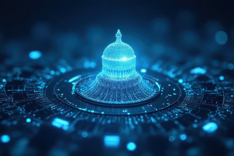 Digital Governance through Artificial Intelligence Stock Illustration ...