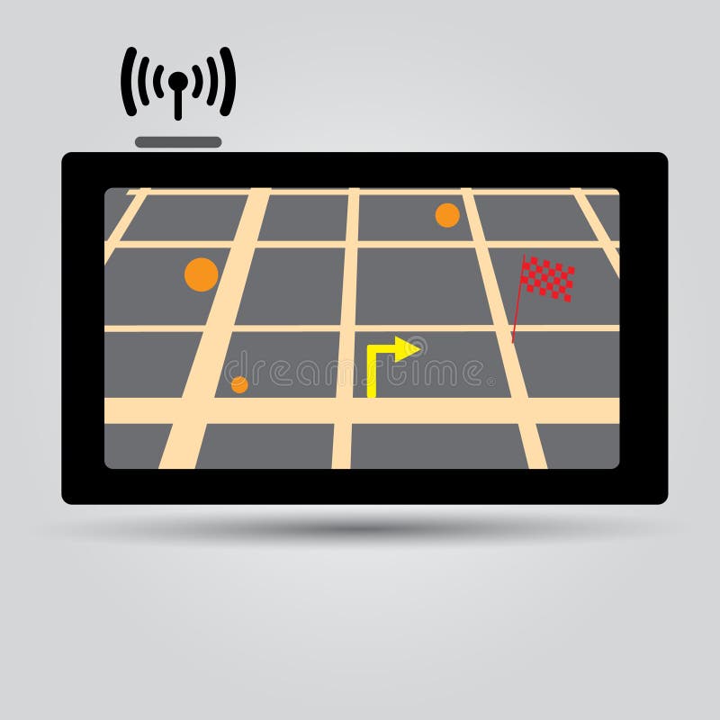 Digital Gps Navigation Icon Stock Vector - Illustration of graphic ...