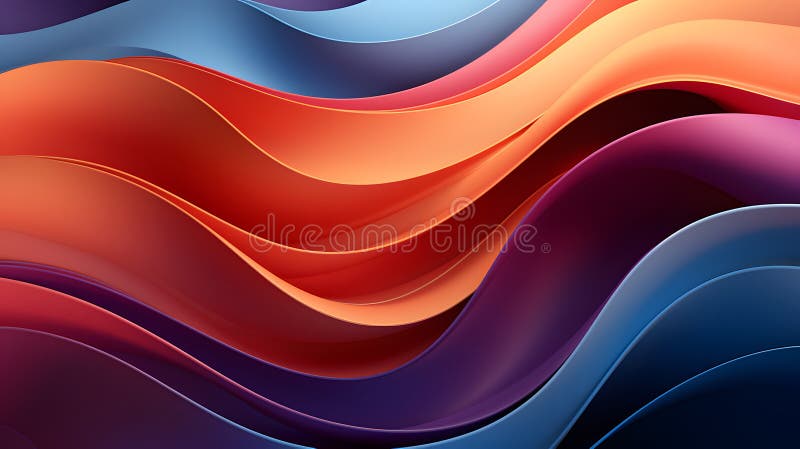 Digital Gradient Blends: Abstract Waves of Chromatic Beauty Stock ...