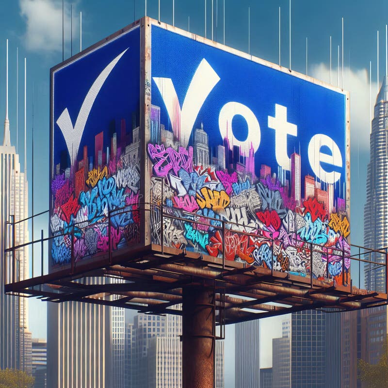 106 Digital Graffiti Election Signs a Digital Artwork Stock Photo ...