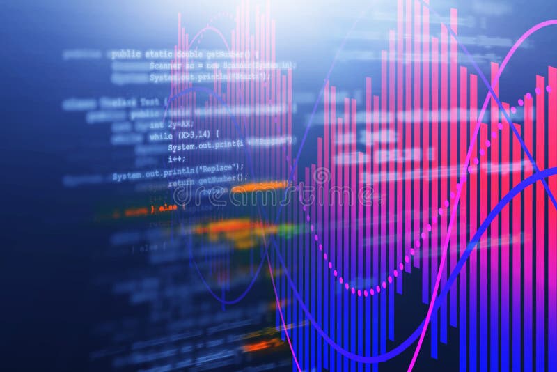 Digital Graph Interface, Stock Market Stock Illustration - Illustration ...