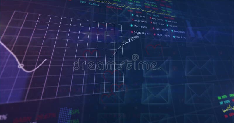 Digital Graph Showing Significant Drop in Stock Prices Stock ...