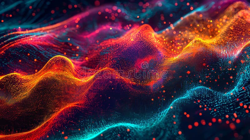 Digital Graphic Abstract Background for Technological Processes, Neural ...