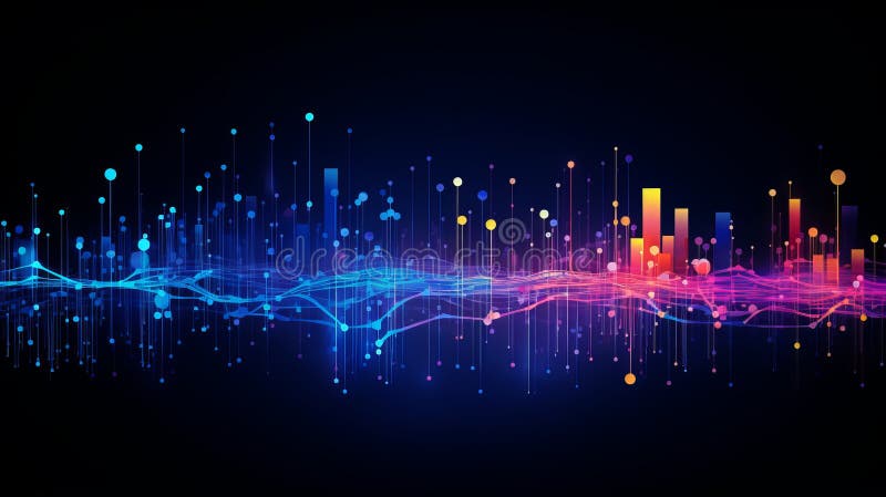 Digital Graphic Abstract Background for Technological Processes, Neural ...