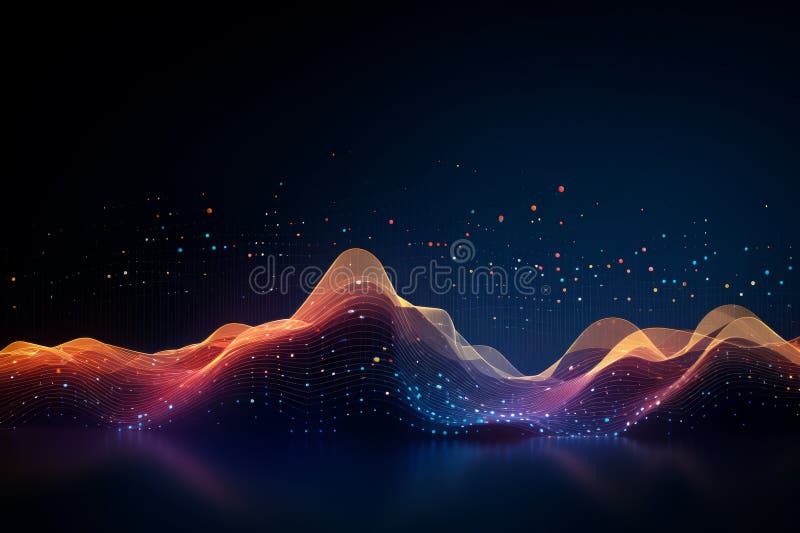 Digital Graphic Abstract Background for Technological Processes, Neural Networks, Digital Data ...