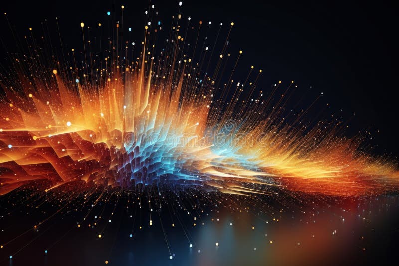 Digital Graphic Abstract Background for Technological Processes, Neural ...