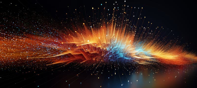 Digital Graphic Abstract Background for Technological Processes, Neural ...