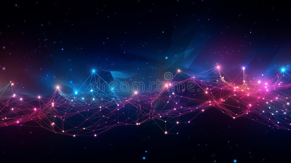 Digital Graphic Abstract Background for Technological Processes, Neural Networks, Digital Data ...