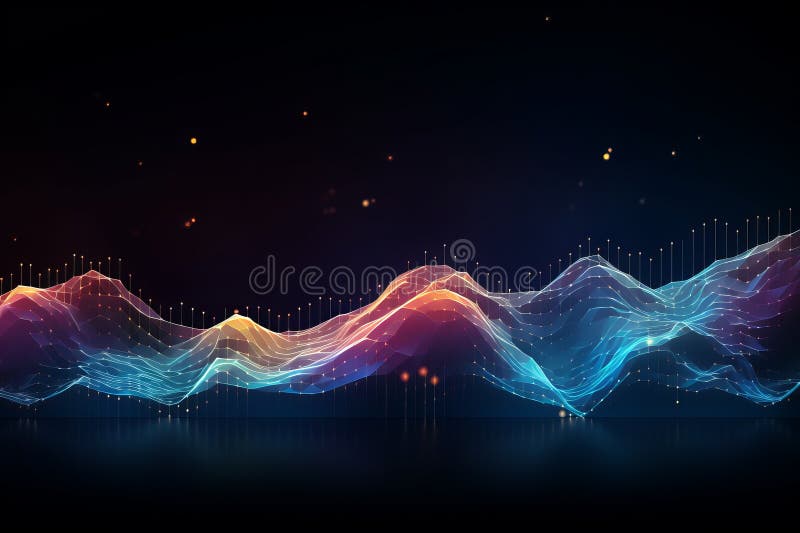 Digital Graphic Abstract Background for Technological Processes, Neural ...