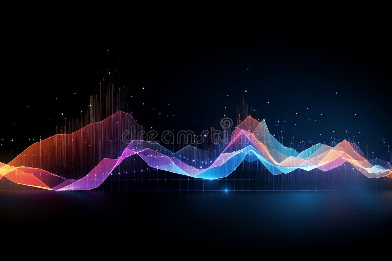 Digital Graphic Abstract Background for Technological Processes, Neural Networks, Digital Data ...