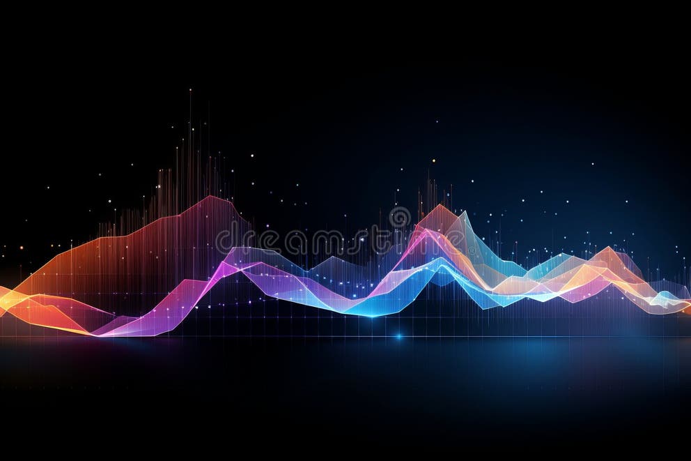 Digital Graphic Abstract Background for Technological Processes, Neural ...