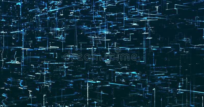 Abstract Digital Network Data Background, 3D Rendering Illustration ...