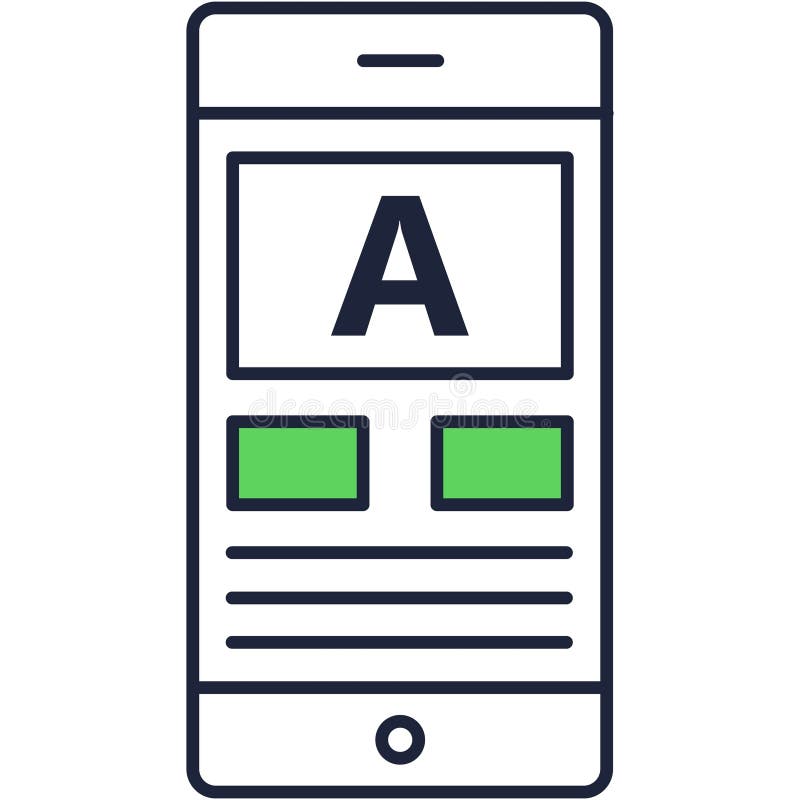 Digital Graphic Business Planning on Phone Icon Stock Vector ...