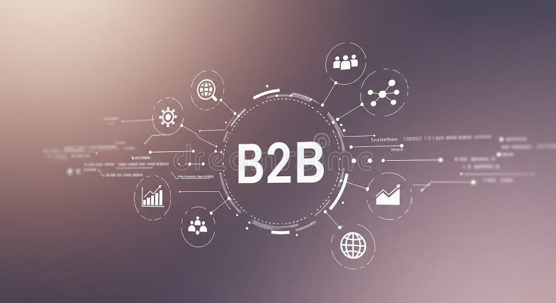 A Digital Graphic Featuring "B2B" in Bold, Centered within a Circular ...
