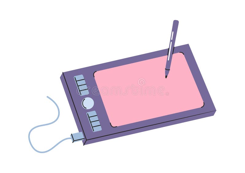 Digital Graphic Mobile Tablet Device Stock Illustration - Illustration ...