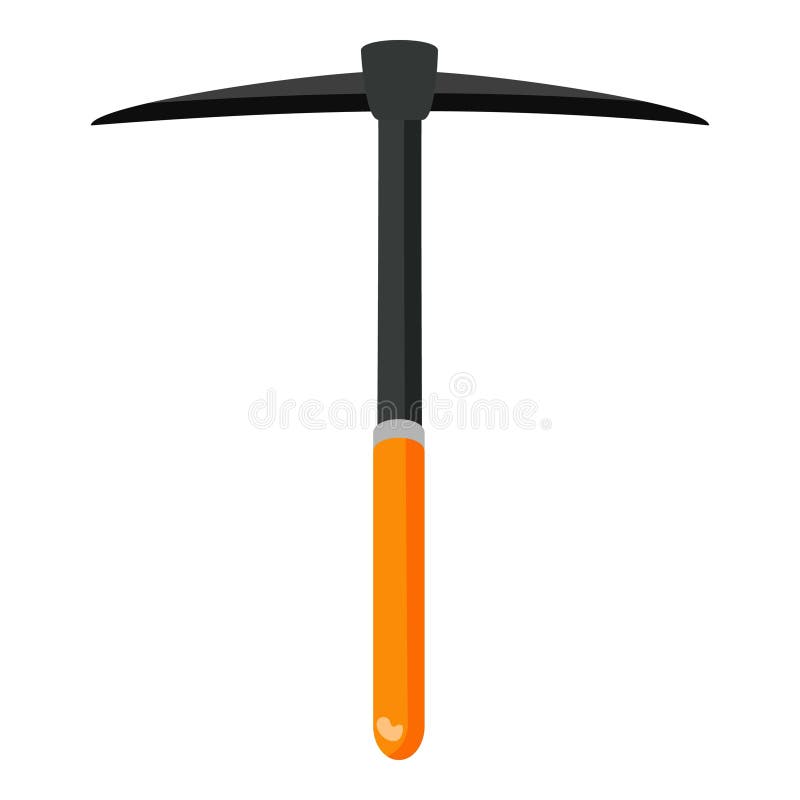 Vector Illustration of a Modern Pickaxe Stock Vector - Illustration of ...
