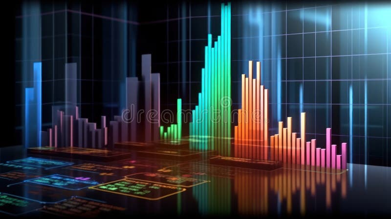 Digital Graphical Chart of Business AI Generated Stock Illustration ...