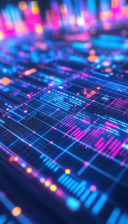 Digital Graphs on Business Growth Statistics Background, Technology ...