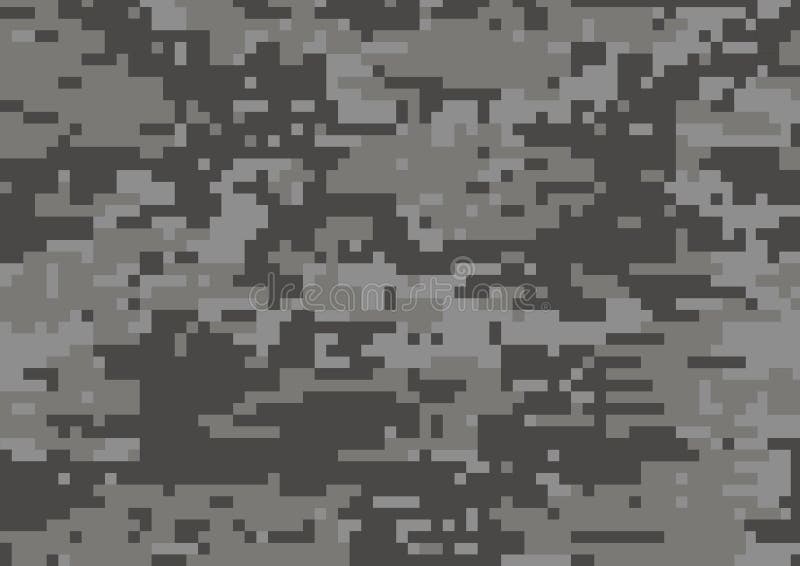 Digital Gray Military Camouflage Textured Background Stock Illustration ...