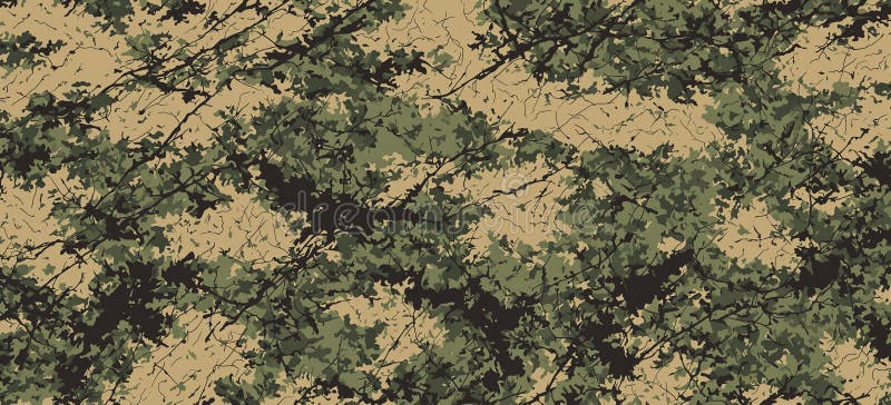 Digital Green Camo, Abstract Camouflage Pattern with Tree Branches and ...