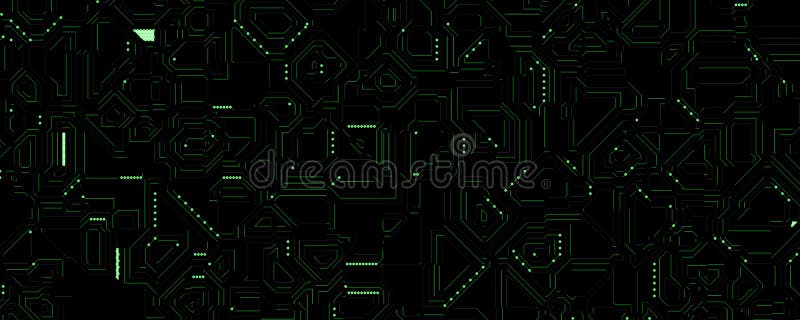 Digital Green Lines Cyber Circuits Effect Stock Illustration ...