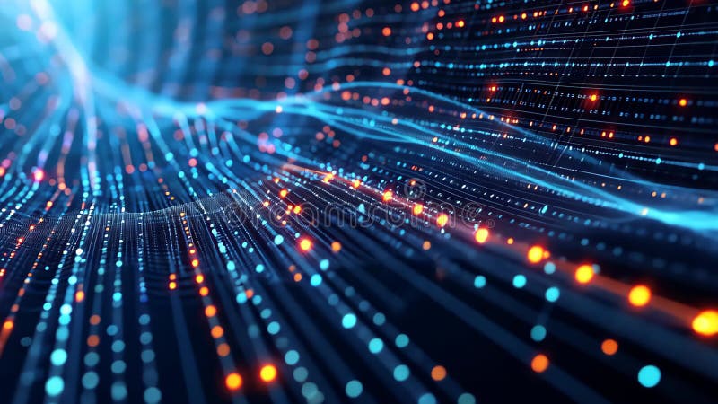 Digital Grid: Abstract Background with a Matrix of Digital Data, Ai ...