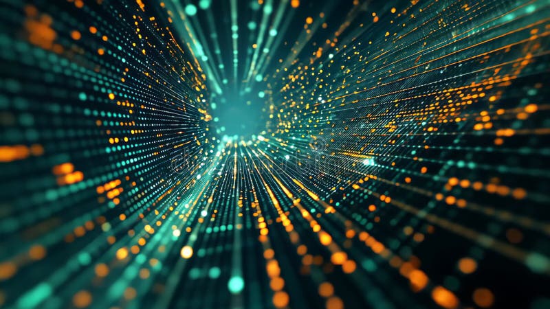 Digital Grid: Abstract Background with a Matrix of Digital Data, Ai ...