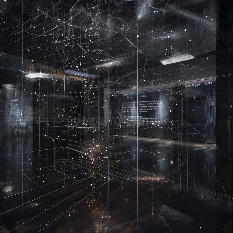 Digital Grid Architecture Interior Stock Illustration - Illustration of ...