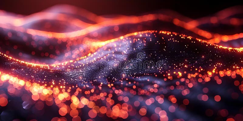 Digital Grid with Bright Sparkles and Distorted Lines: a Futuristic ...