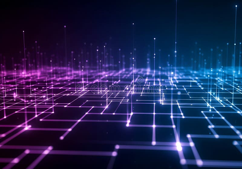 A Digital Grid Features Intersecting Lines Creating Geometric Patterns Abstract Technology ...